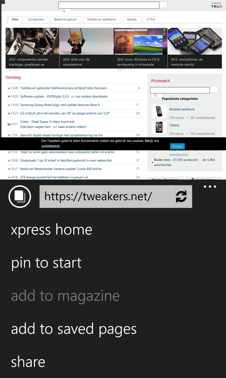 Nokia brengt eigen browser voor Windows Phone uit - Tweakers