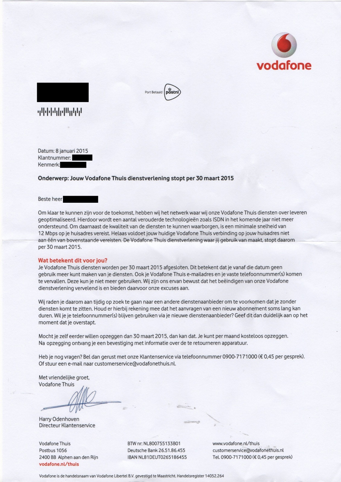 Vodafone gaat Thuis-klanten met trage verbinding afsluiten - Tweakers