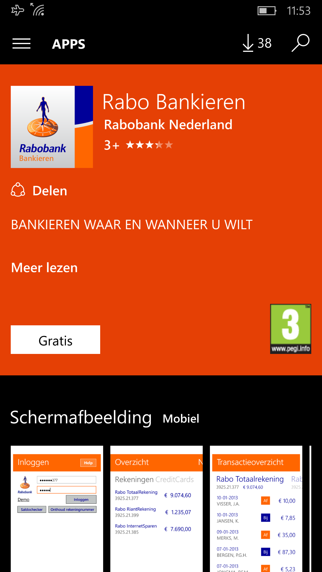 Rabobank-app is weer beschikbaar in Windows 10 Mobile-store - Tweakers
