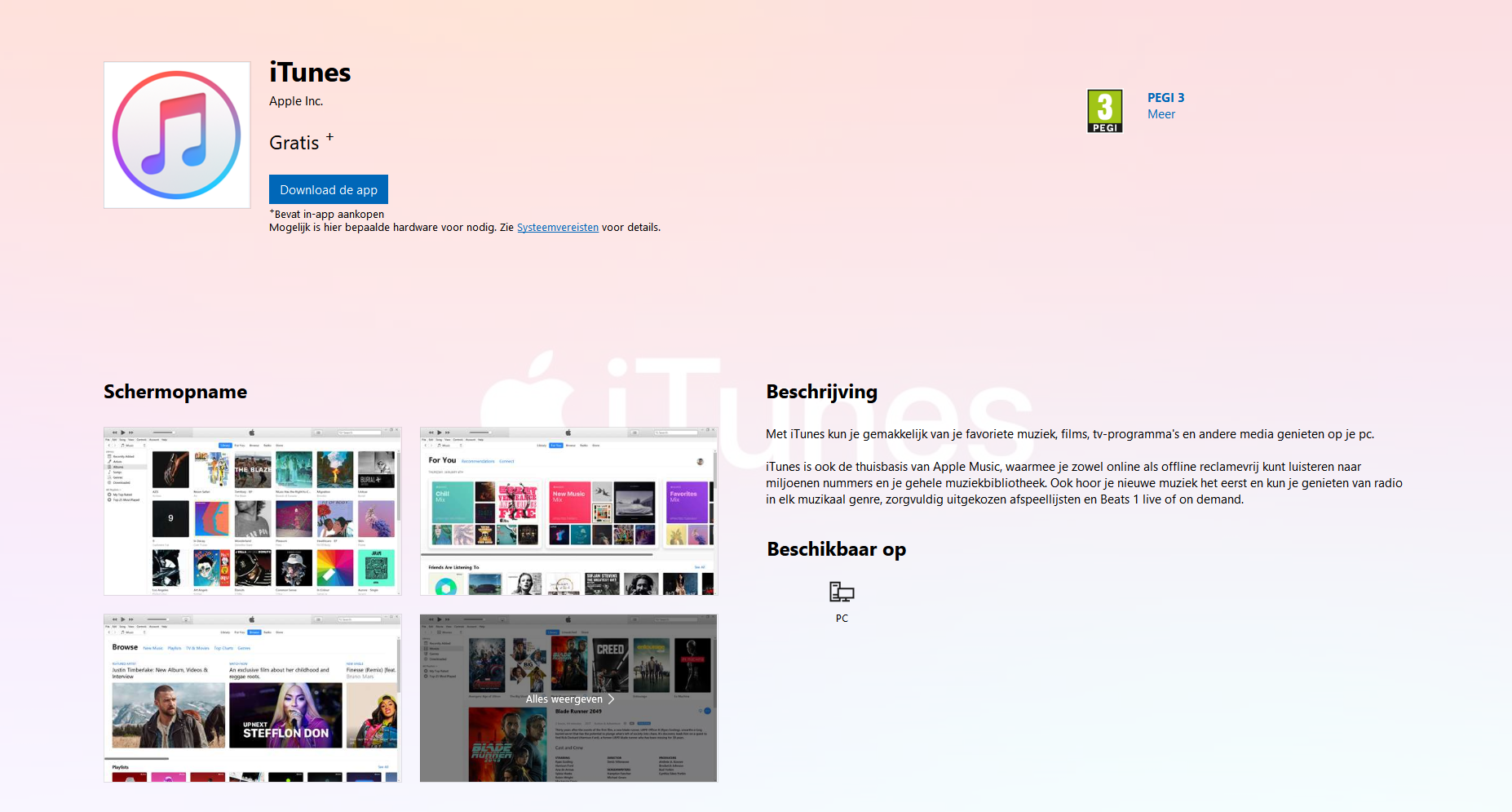 Apple iTunes verschijnt in Microsoft Store - Tweakers