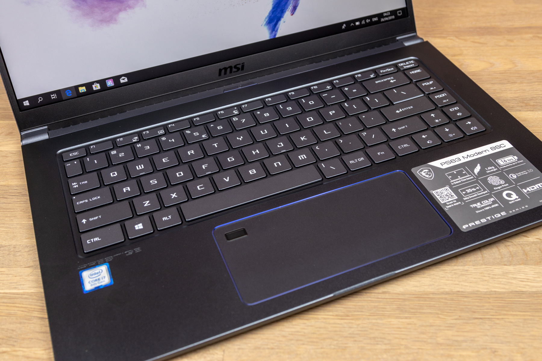 MSI Prestige PS63 Modern Review - Tweakers