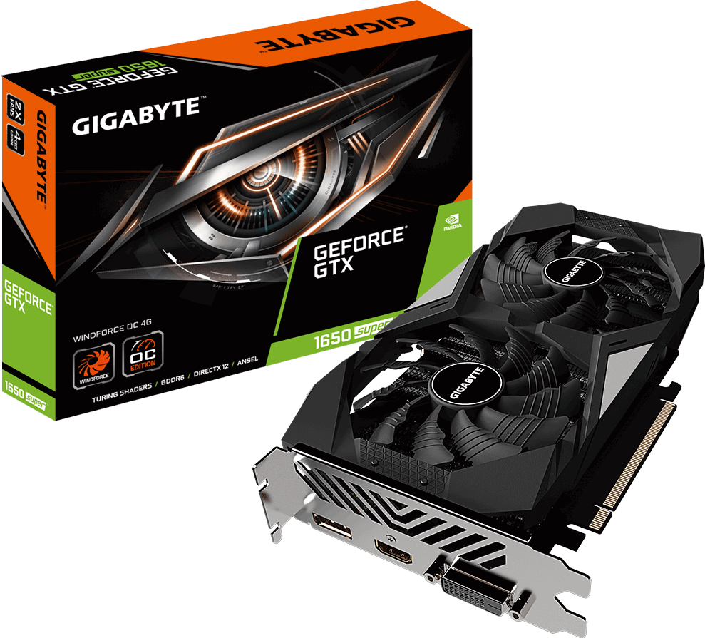 Gigabyte GeForce GTX 1650 Super OC 4G Graphics Card 90mm Fan 4GB 128 Bit GDDR6 Gv N165SOC 4GD gigabyte-geforce-gtx-1650-super-oc-4g-graphics-card-90mm-fan-4gb-128-bit-gddr6-gv-n165soc-4gd