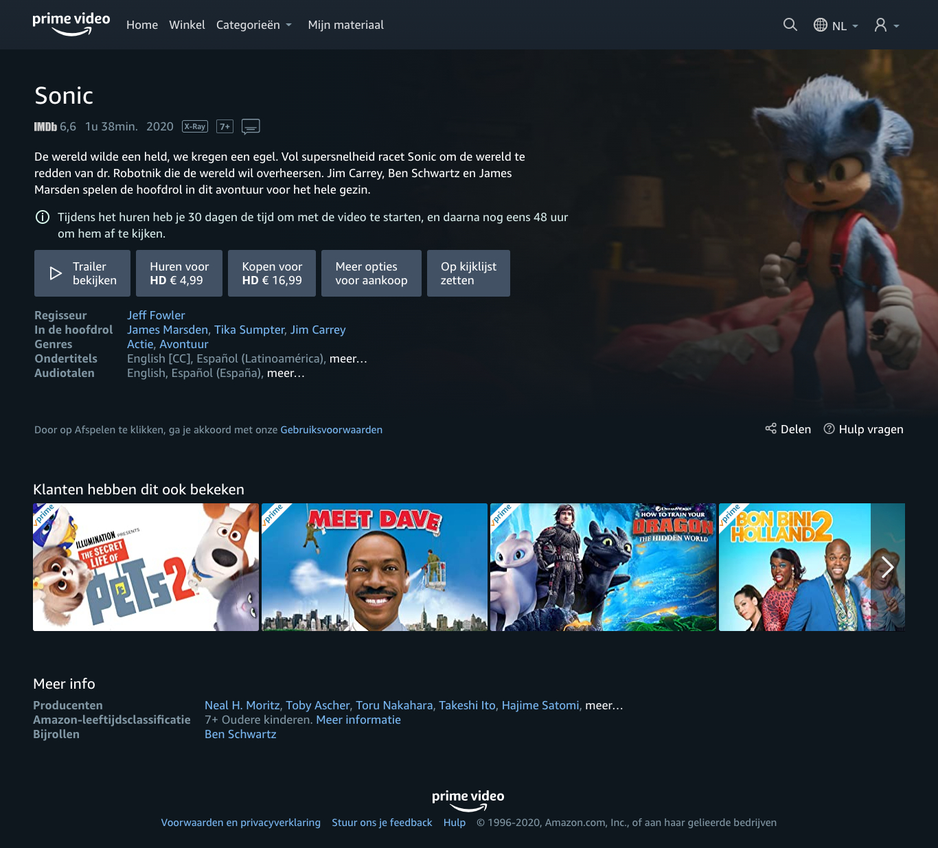 Amazon begint met digitale filmverkoop en -verhuur in Nederland - Tweakers