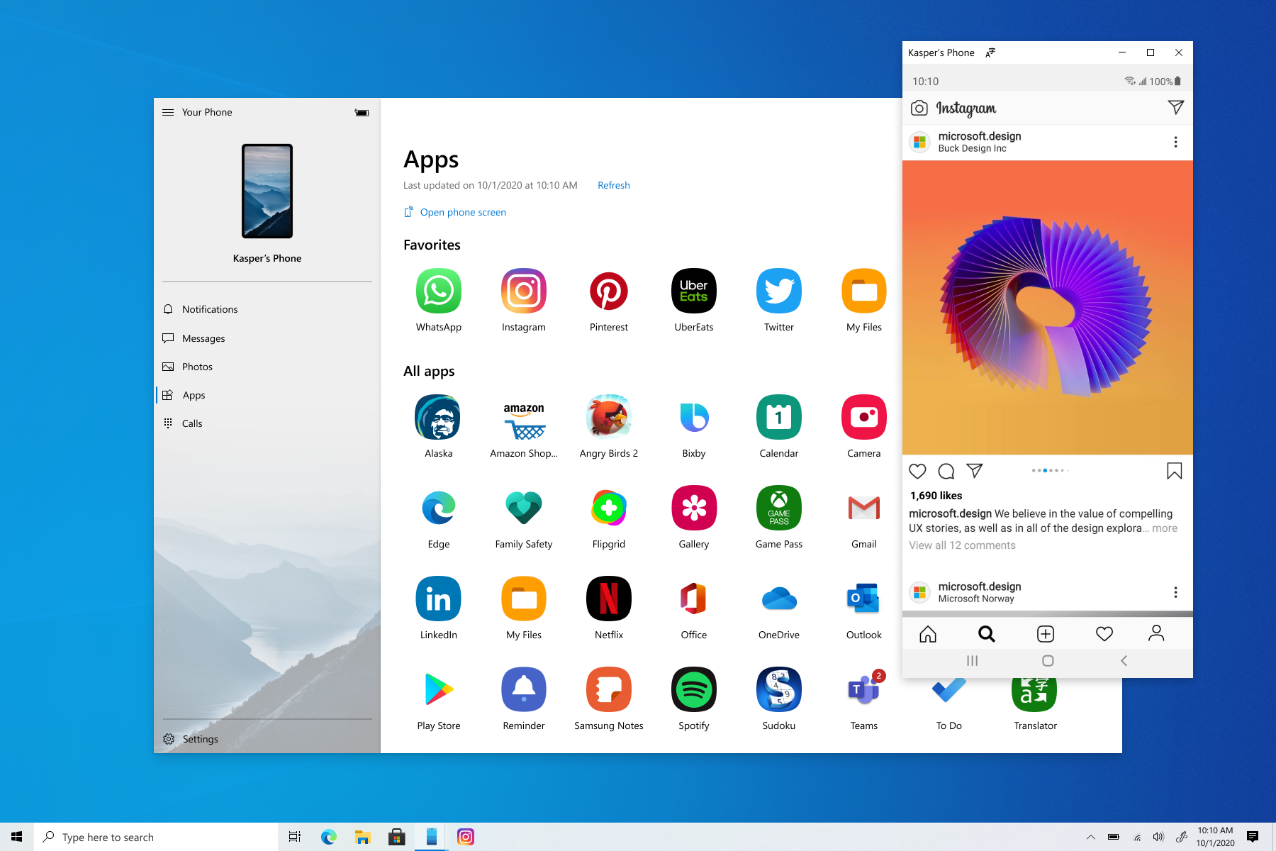 Windows 10 krijgt functie om meerdere Android-apps via Your Phone te ...