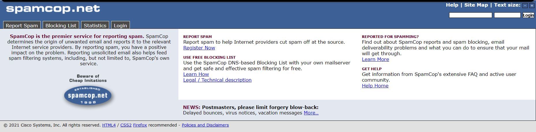 Spamfiltersoftware SpamCop blokkeerde mails door verlopen domein - Tweakers