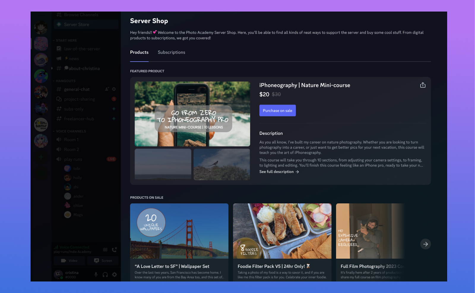 Gebruikers kunnen naast abonnementen ook eenmalige aankopen gaan doen ...