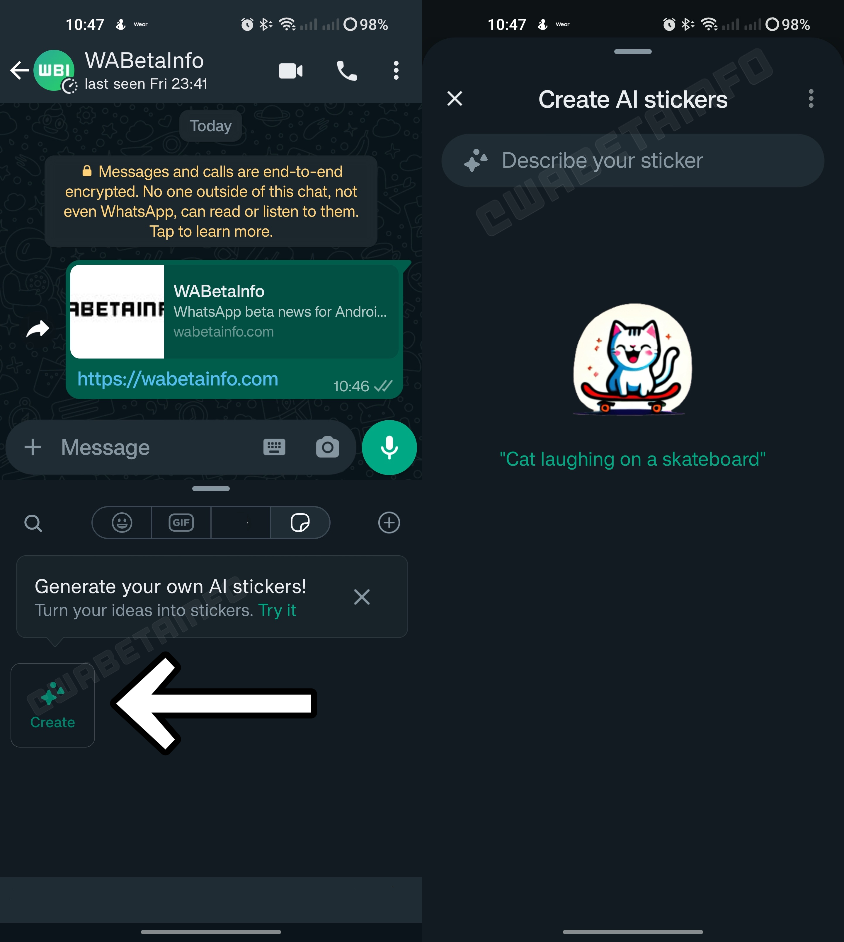 WhatsApp test functie voor genereren stickers met prompts - Tweakers