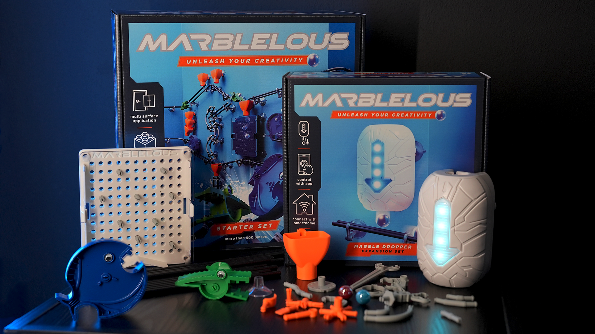 Tweaker ontwerpt modulaire knikkerbaan met sensoren en iot-integratie ...