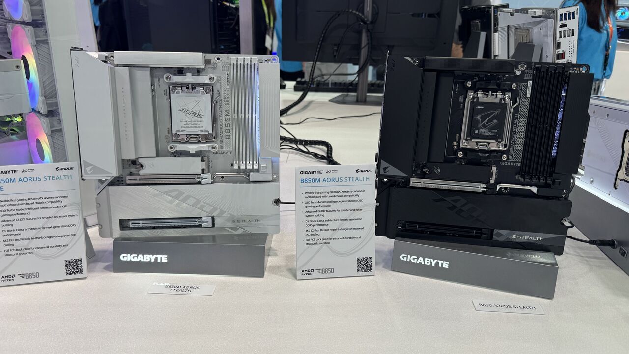 Gigabyte toont micro-ATX-versies van kabelloze Aorus Stealths voor AM5 ...