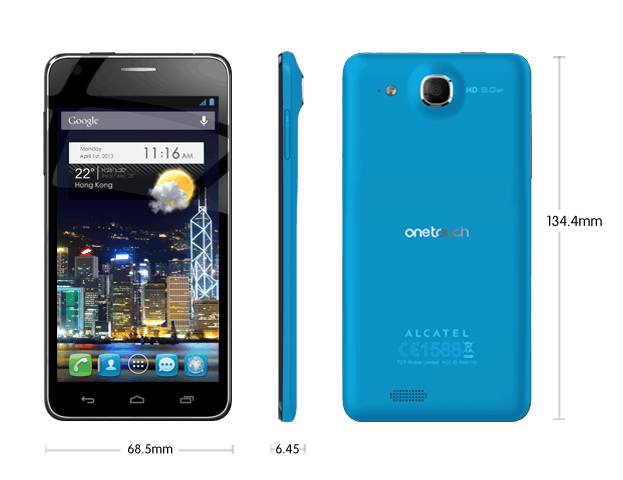 Specificaties van Alcatel One Touch Idol Ultra (OT-6033) Blauw - Tweakers