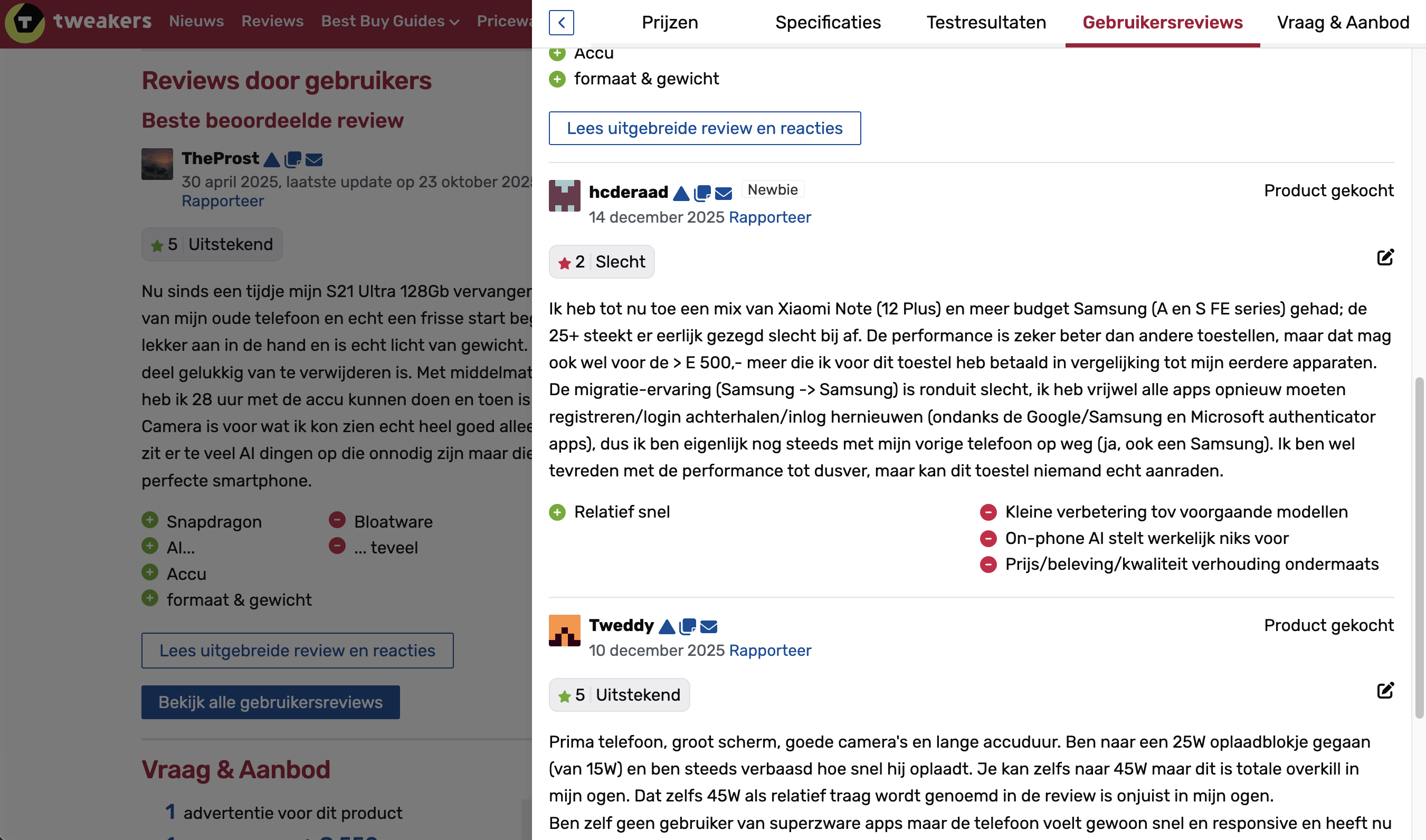 Productpagina in Pricewatch met slide-ins - Development-iteratie #329 ...