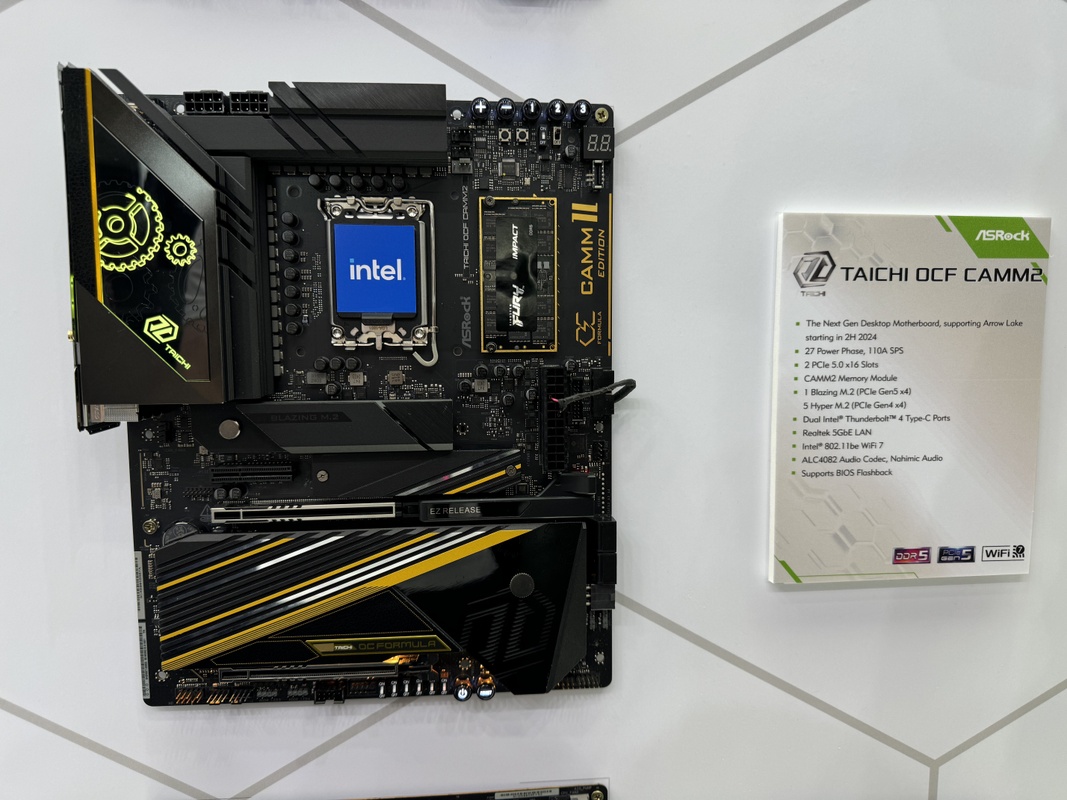 ASRock teaset moederbord met CAMM2-slots, opvolger SO-DIMM - Tweakers