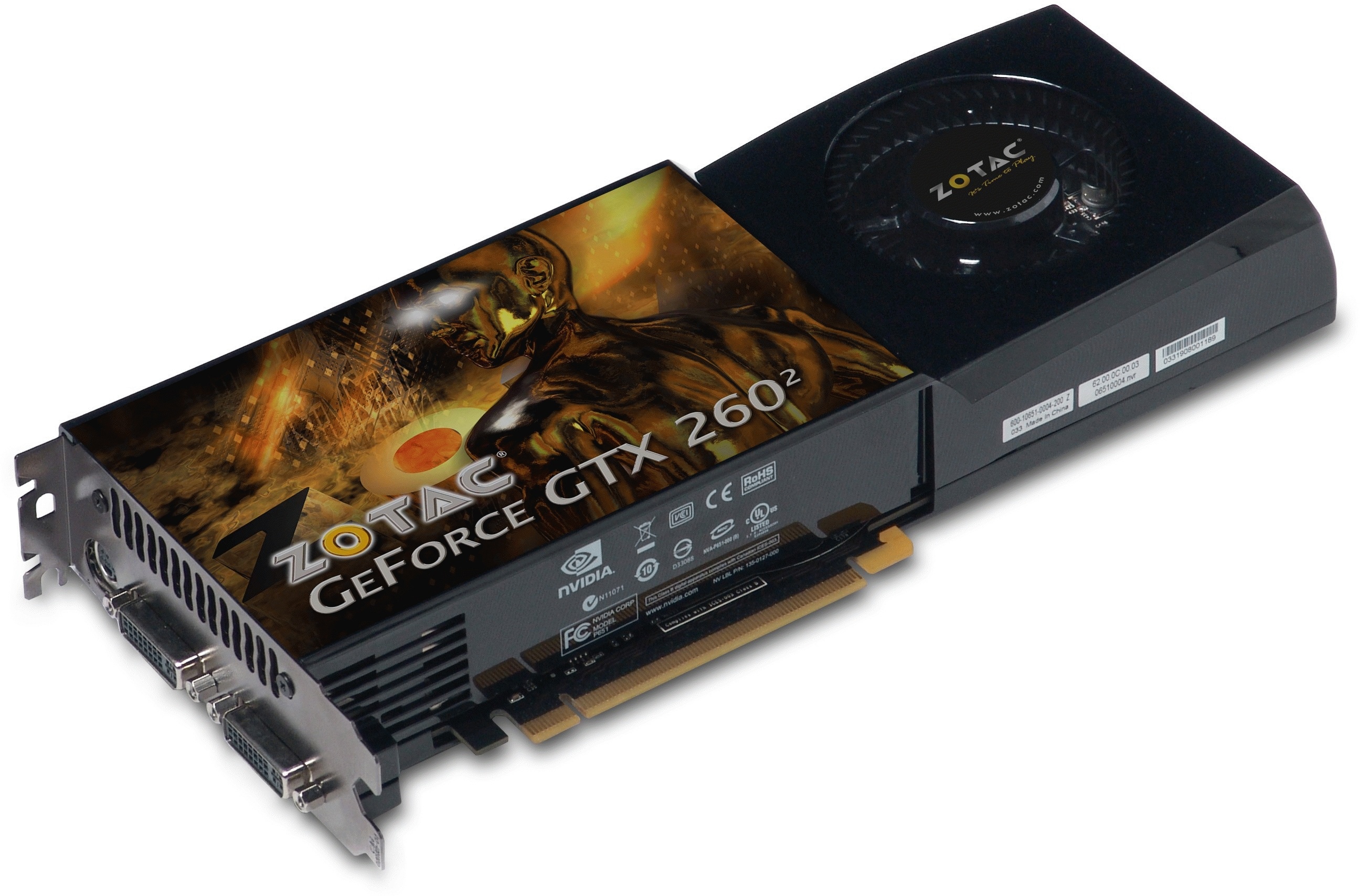 Specificaties van Zotac Geforce GTX260 - Tweakers