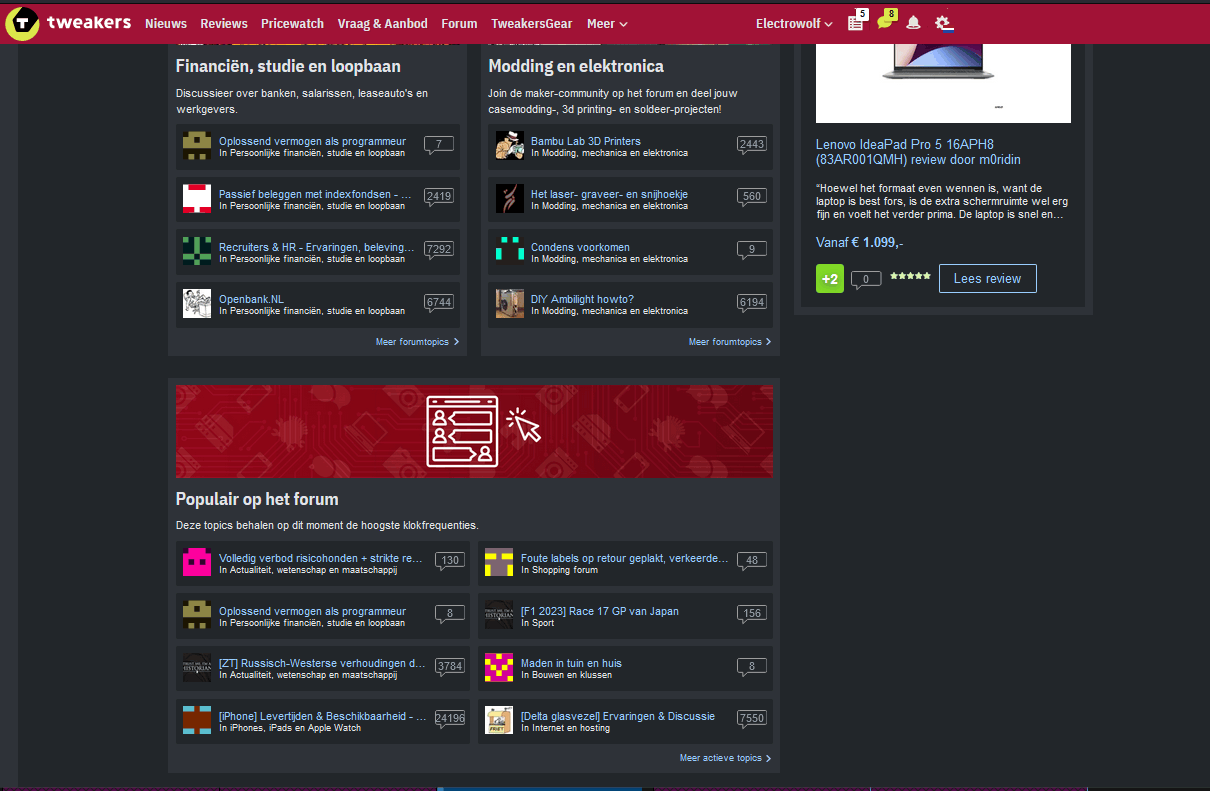 [FP] "Populair op het forum" wordt 1 kolom bij breed scherm - Mooie ...