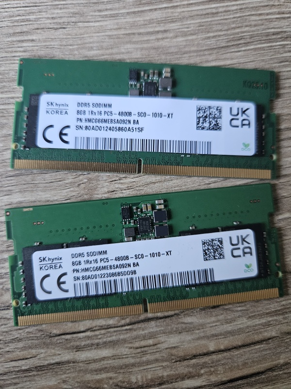sk hynix 2x 8GB 4800Mhz SODIMM Ram (HMCG66MEBSA092N) aangeboden - Vraag ...