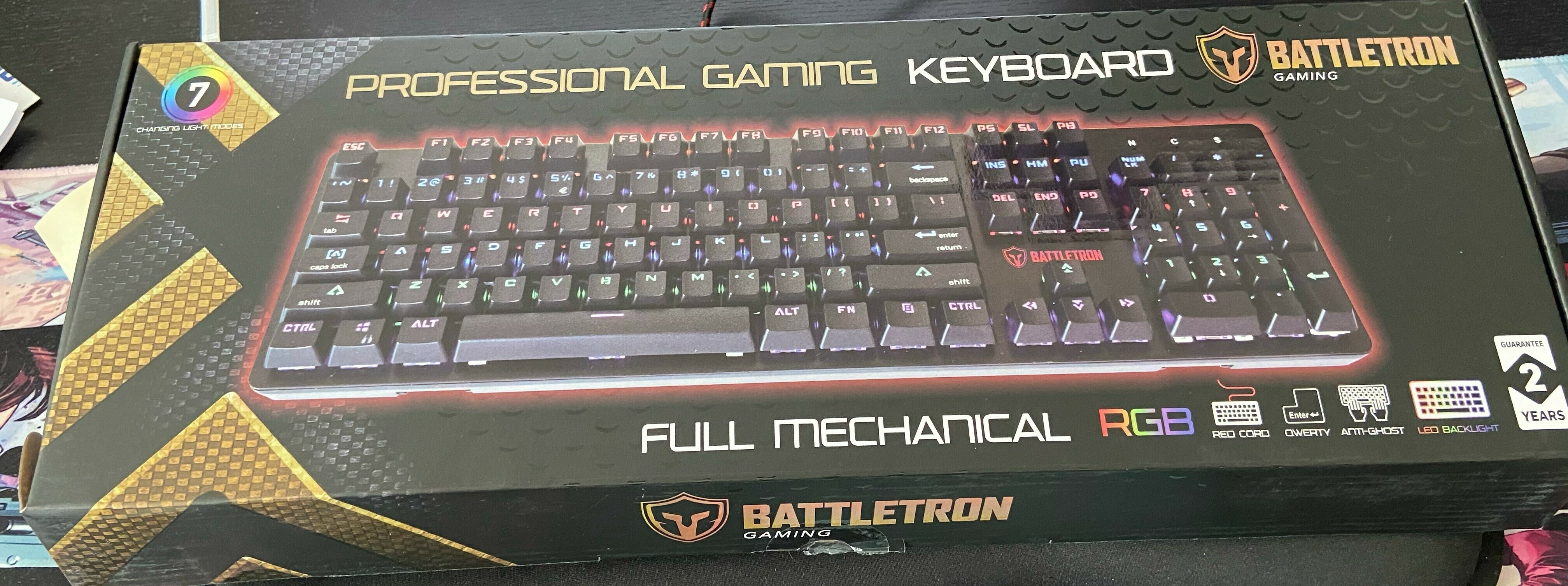 Battletron Gaming Full Mechanical Keyboard (rood) - Kerstboompje ...