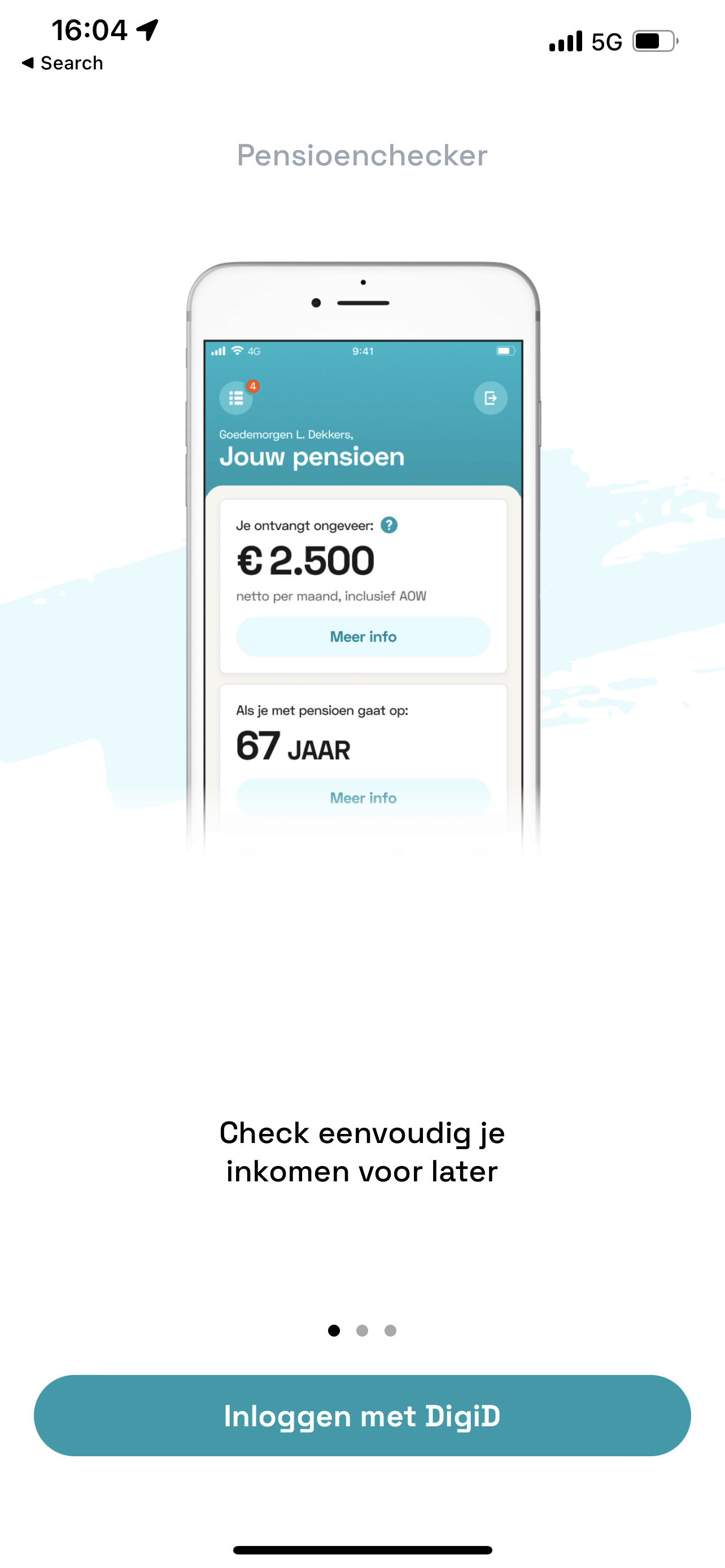 Pensioen checker app, onveilig digid flow? - Privacy en beveiliging - GoT
