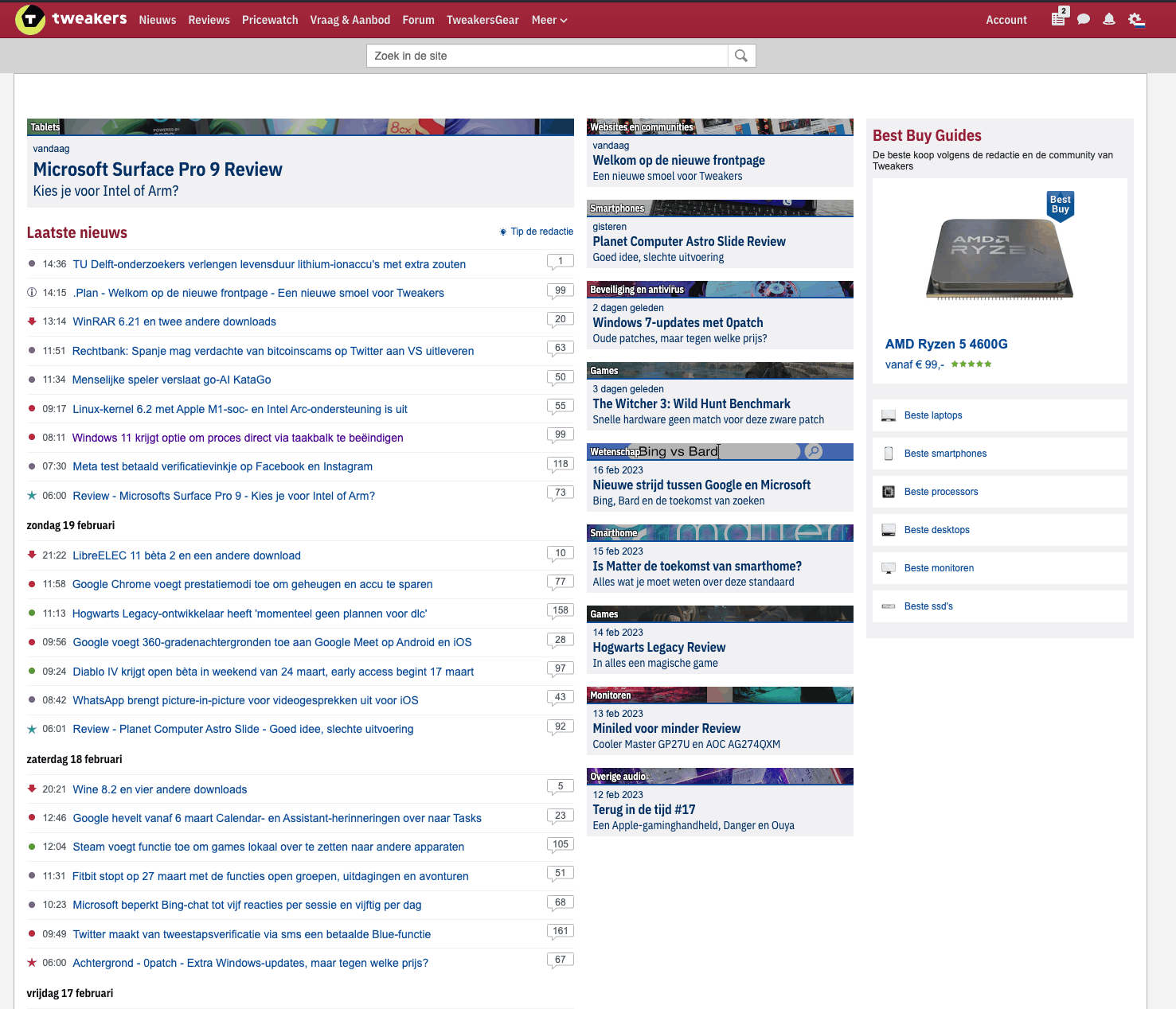 Welkom op de nieuwe frontpage - Een nieuwe smoel voor Tweakers - IT Pro ...