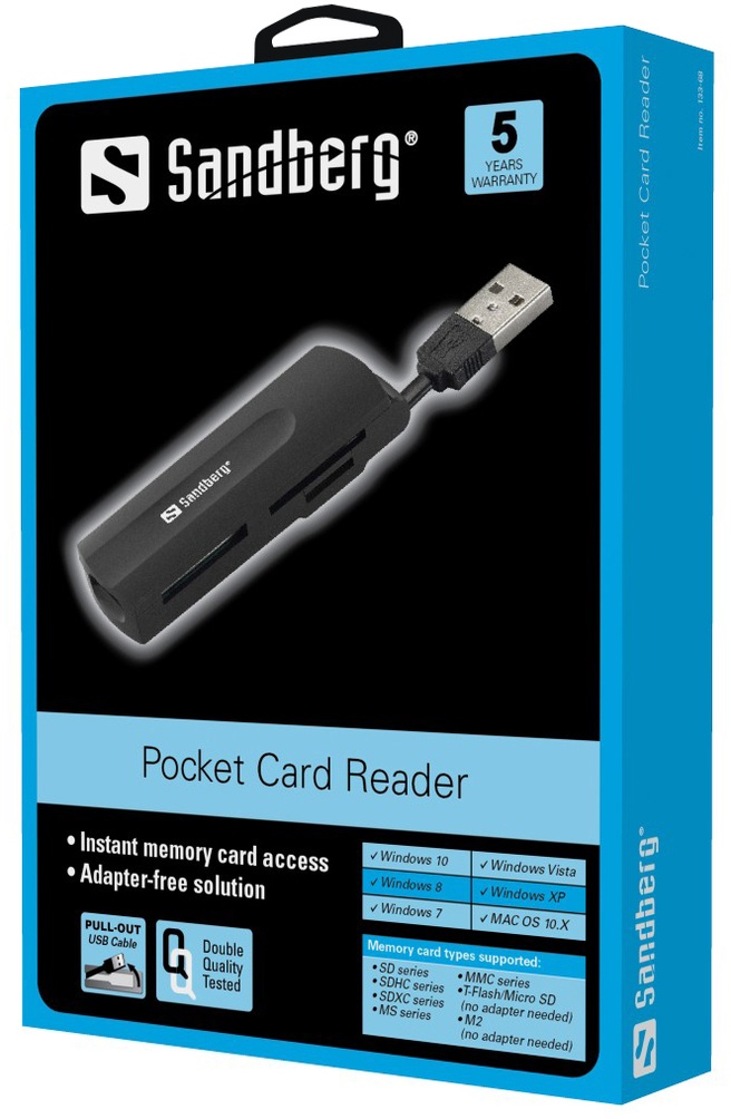 Specificaties van Sandberg Pocket Card Reader - Tweakers