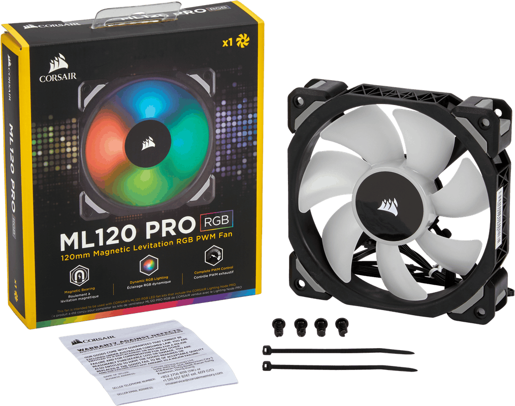 Specificaties van Corsair ML120 PRO RGB LED PWM (Single Pack), 120mm ...