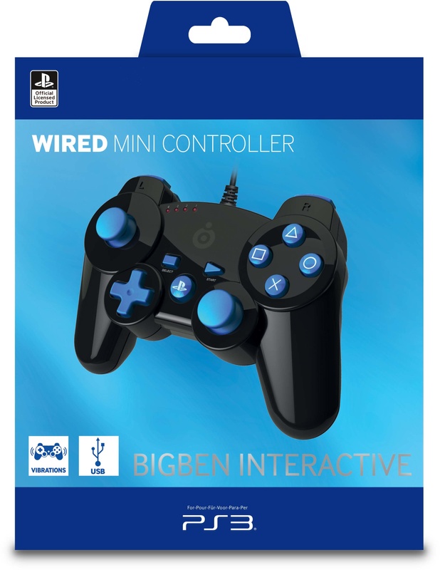 Bigben Interactive Official licensed mini PS3 controller Blauw, Zwart ...