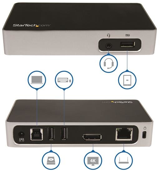 Specificaties van Startech.com 4K DisplayPort docking station voor ...