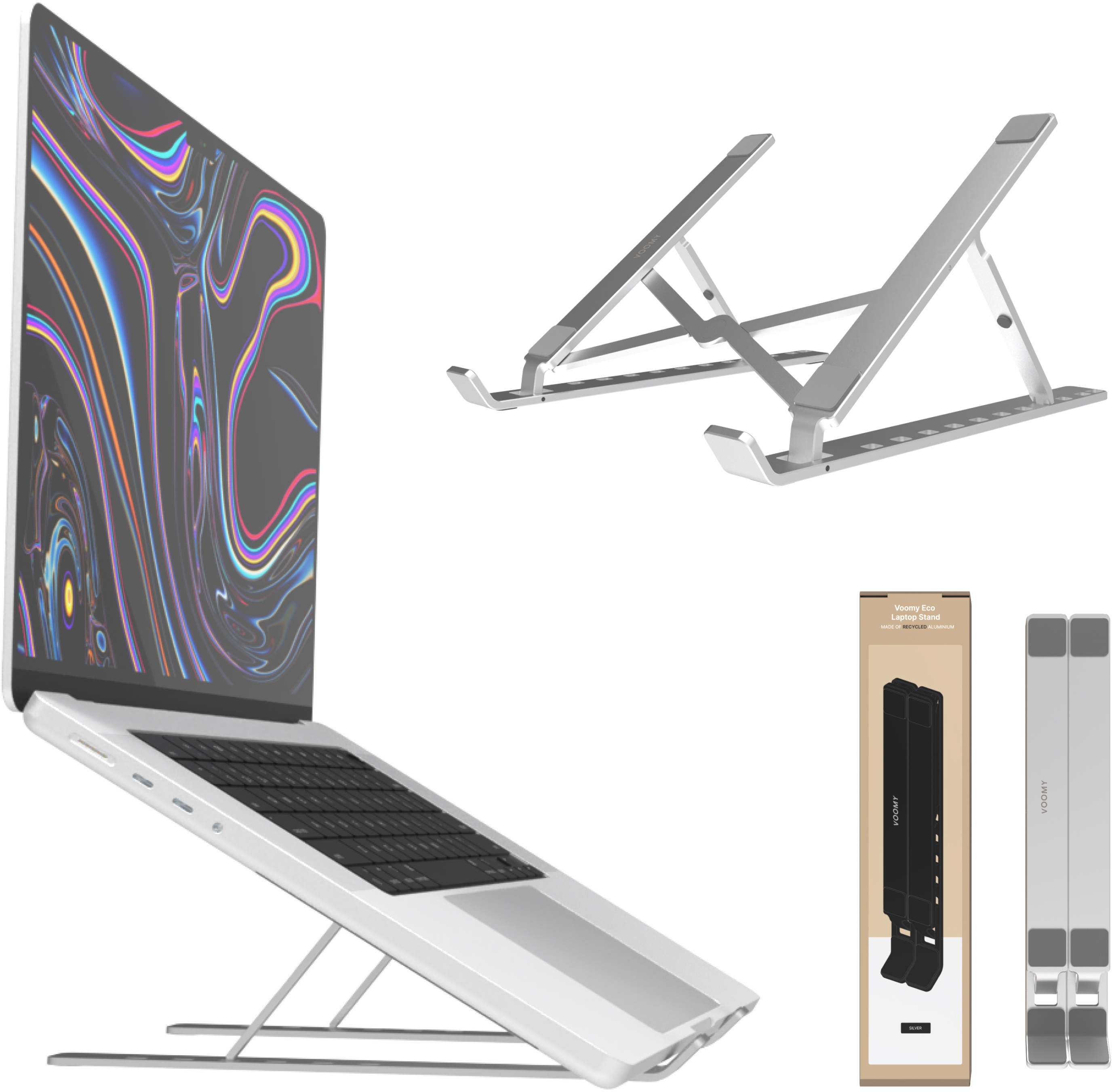 Voomy ECO Laptop Standaard - Verstelbaar & Opvouwbaar - 9 tot 17 inch ...