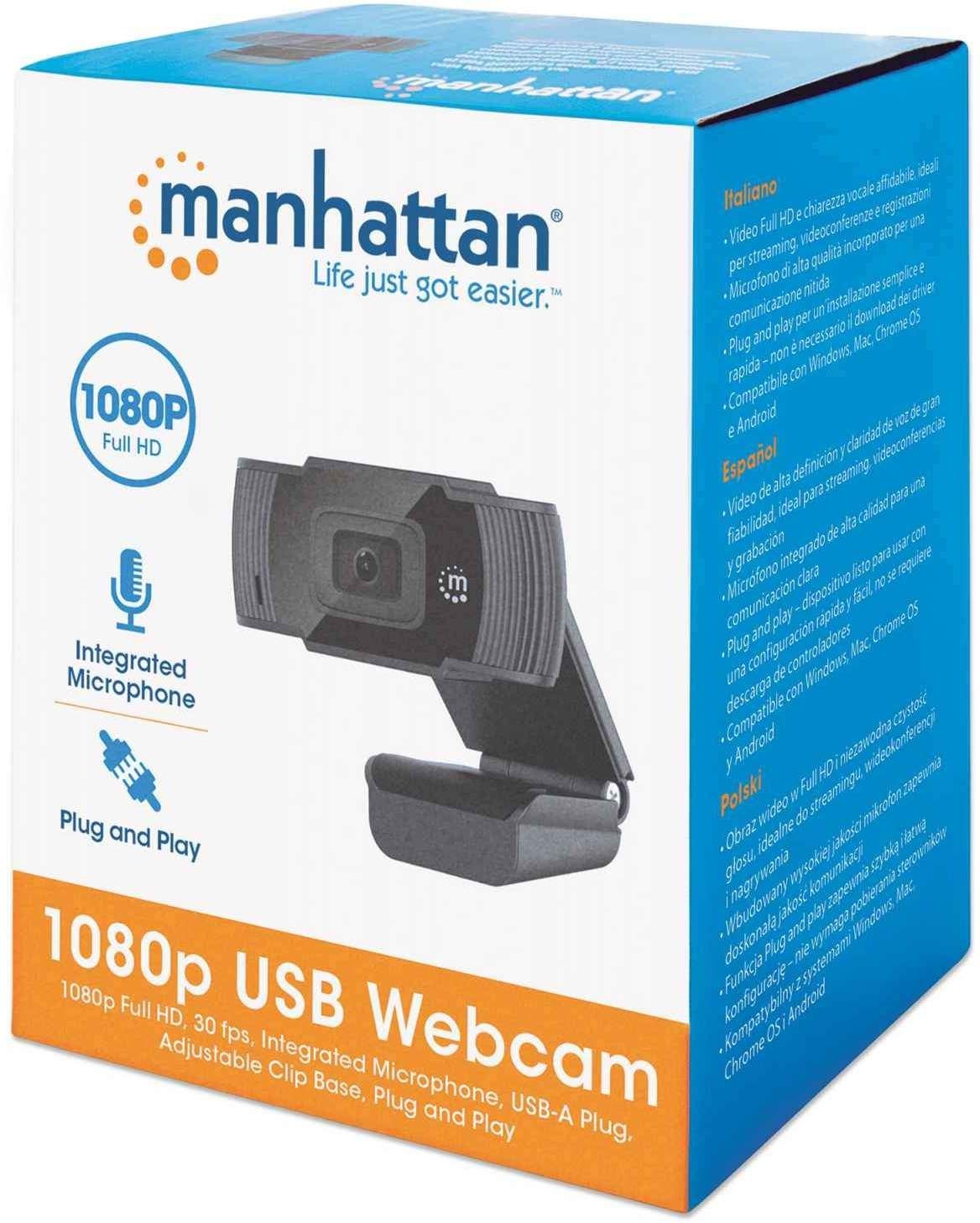 Specificaties van Manhattan 1080p USB Webcam - Tweakers