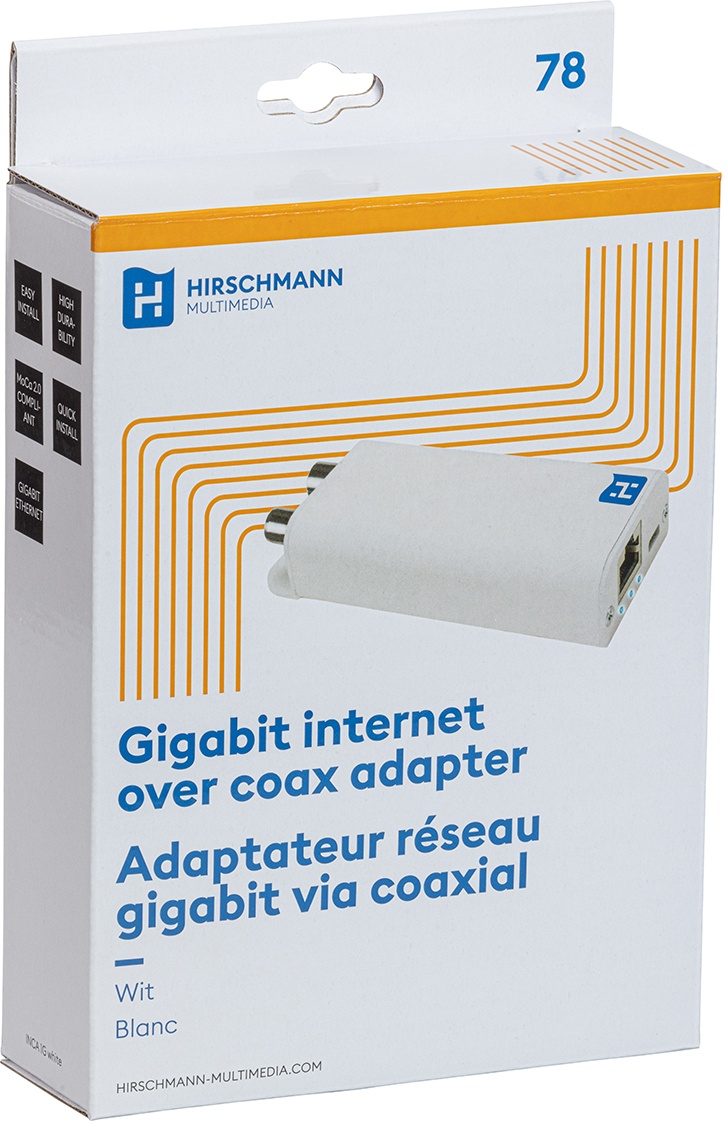 Hirschmann INCA 1G white Gigabit internet over coaxadapter: beste prijs ...
