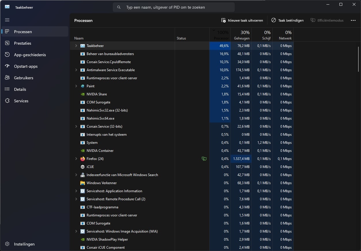 Schone installatie, 100 CPU - Client software algemeen - GoT