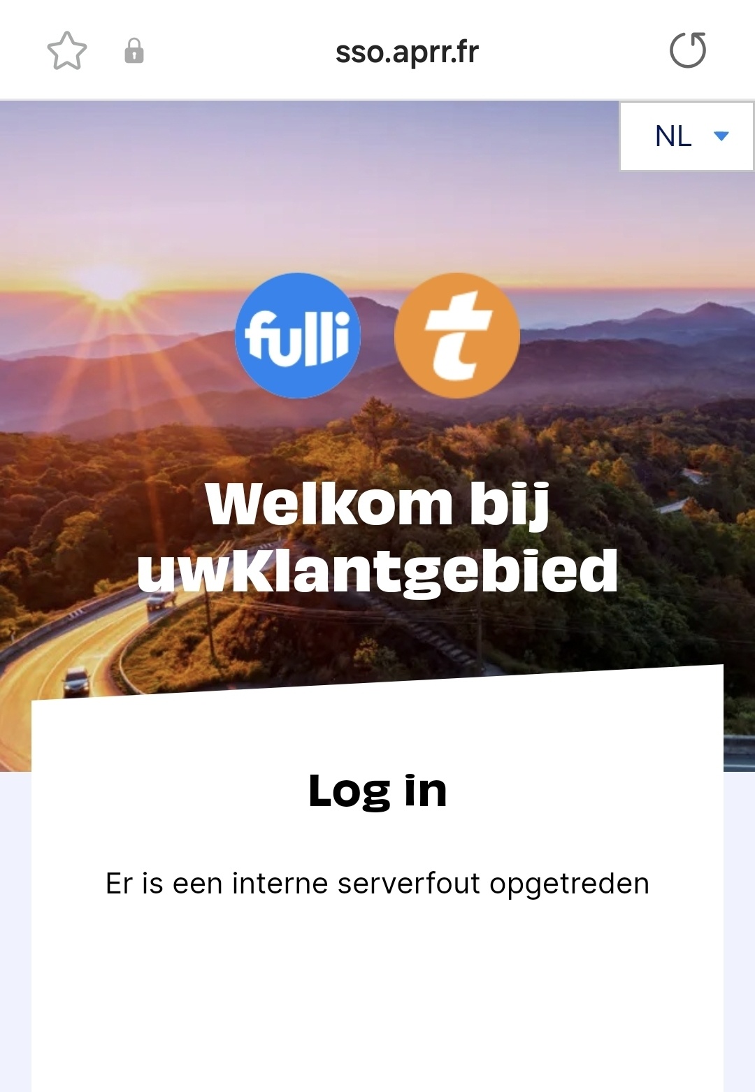 Fulli tolbadge inloggen werkt niet - Mobiliteit - GoT