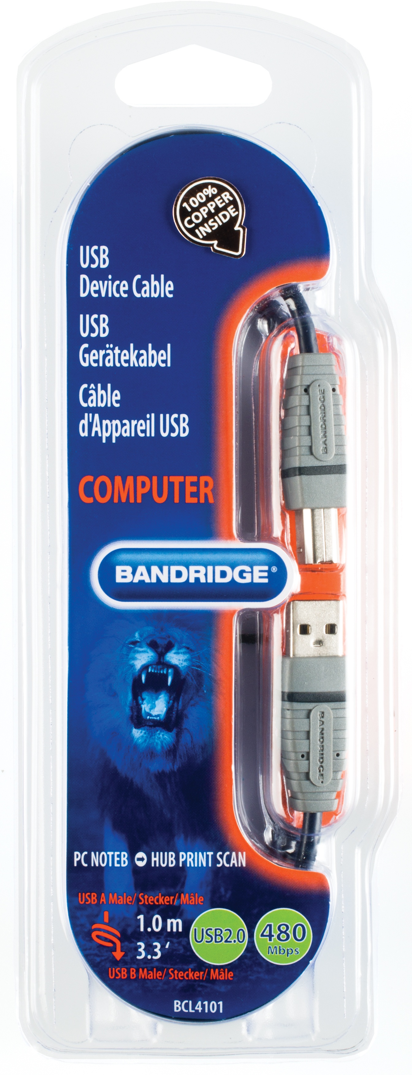 Specificaties van Bandridge BCL4101 Grijs - Tweakers
