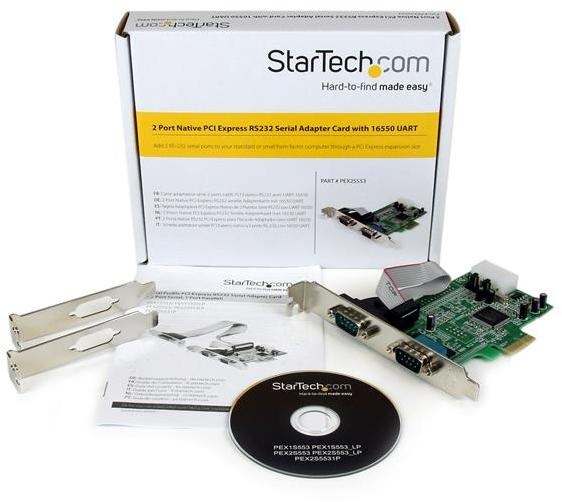 Specificaties van Startech.com 2 Port PCI Express RS232 Serial Adapter Card with 16550 UART ...