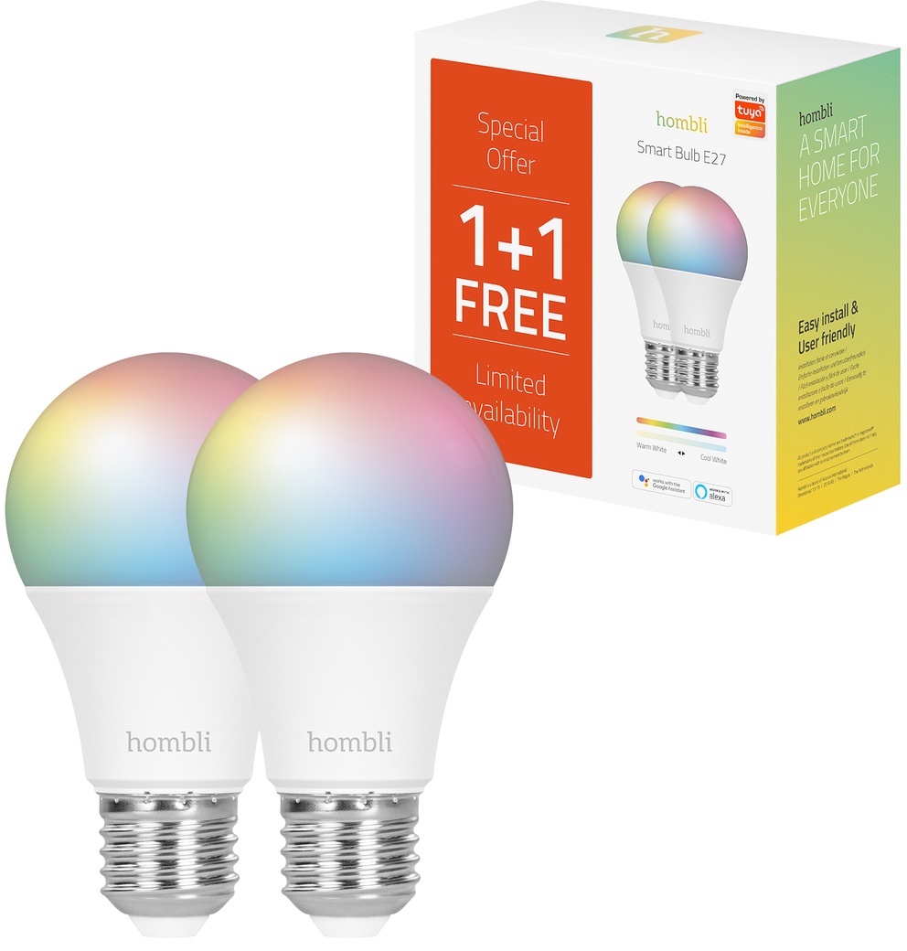 Specificaties van Hombli Smart Bulb RGB+CCT 2-pack - Tweakers