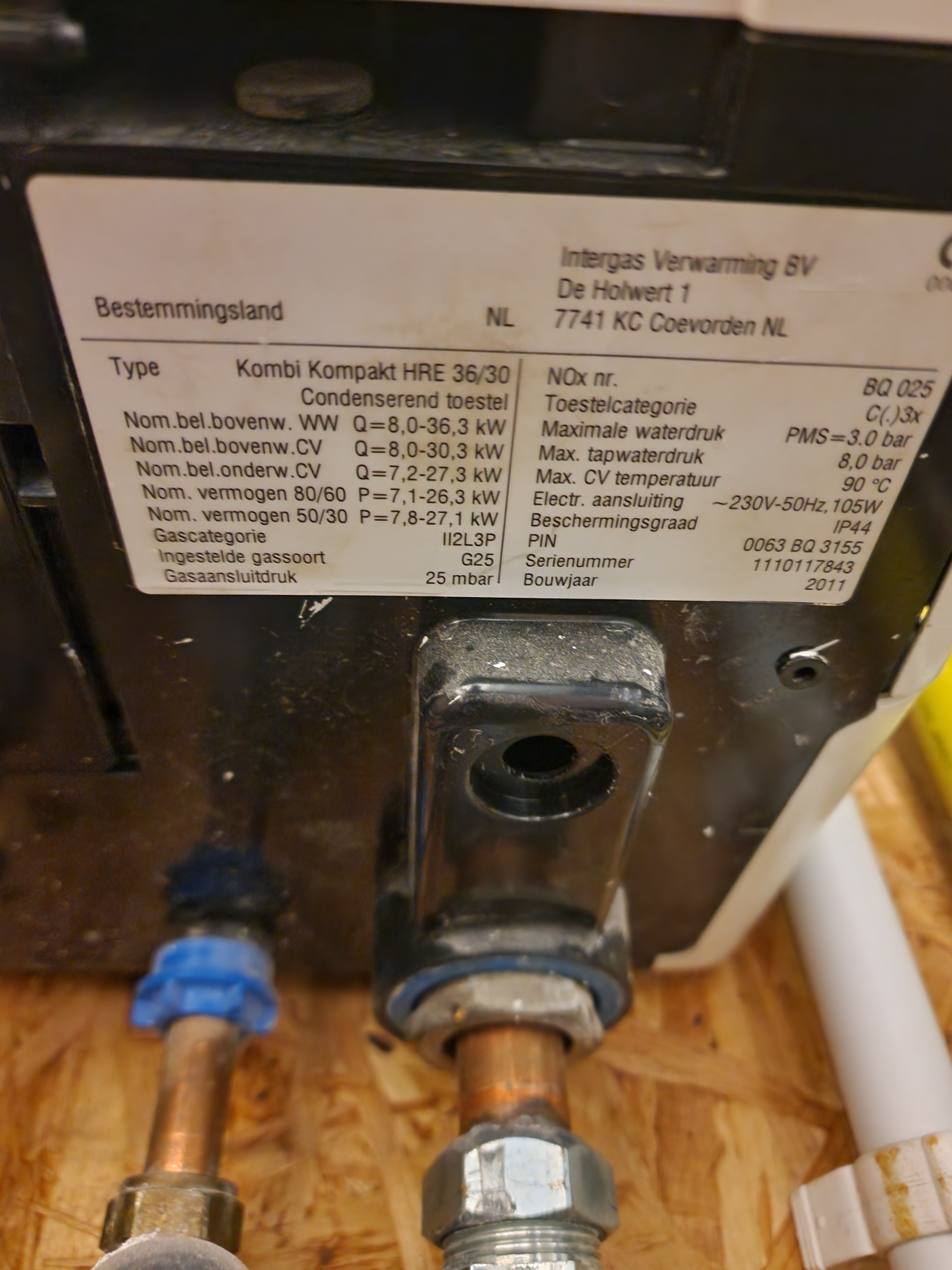 Intergas kompakt hre ketel geeft geen warm water - Duurzame energie en ...