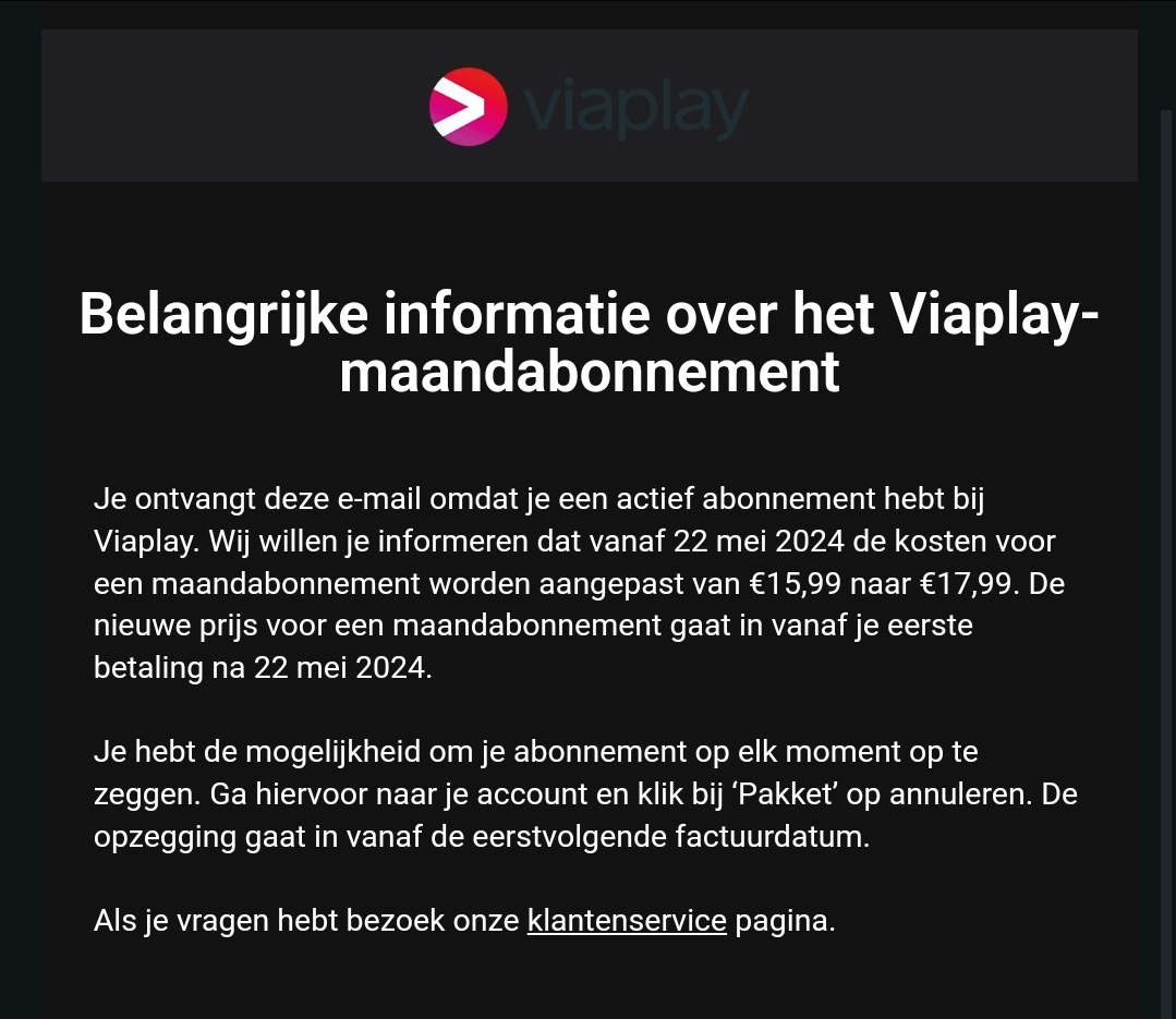 Viaplay in Nederland - Sport - GoT
