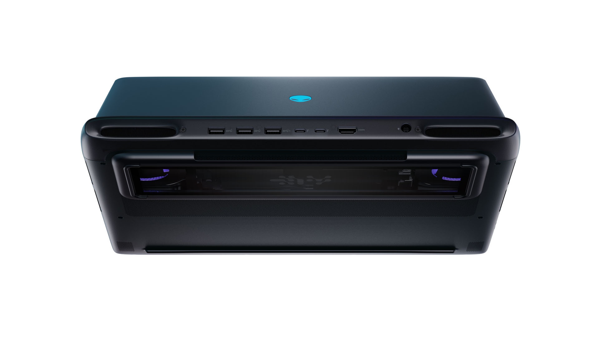 Alienware Area 51-laptop heeft glazen venster aan onderzijde en rgb ...