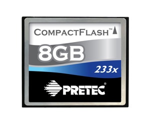 Pretec Compact Flash Card 233X 8GB - Kenmerken - Tweakers