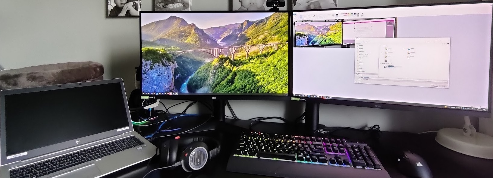 Twee schermen op laptop en pc - Videokaarten en beeldschermen - GoT
