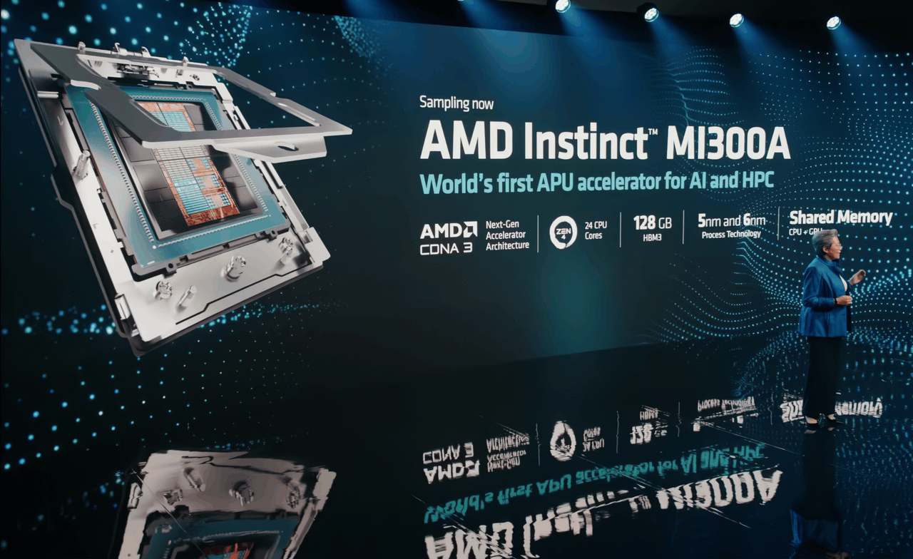 AMD onthult Instinct MI300-apu met 153 miljard transistors voor AI-taalmodellen - Tweakers