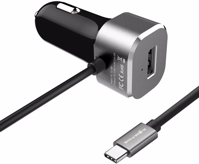 BlitzWolf BW-C3 Car Charger USB Type C 27W 5V 5.4A - Kenmerken - Tweakers