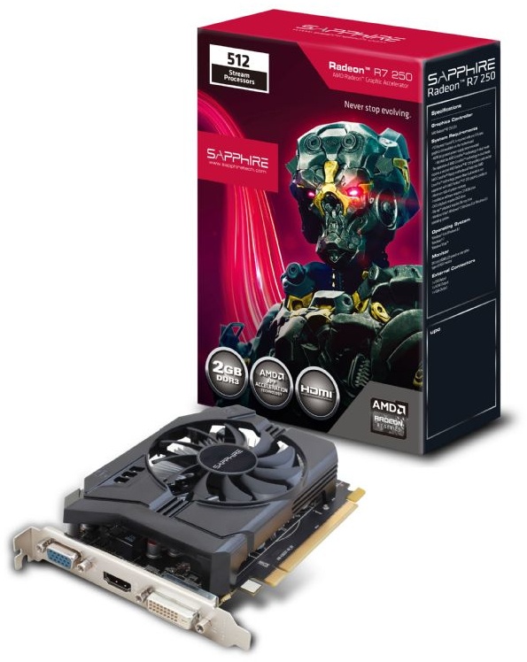 Specificaties van Sapphire Radeon R7 250 2GB GDDR3 - Tweakers