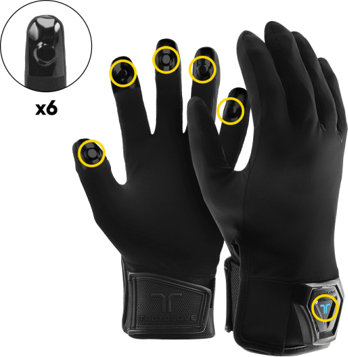 Specificaties van bHaptics TactGlove DK1 (M) Zwart - Tweakers