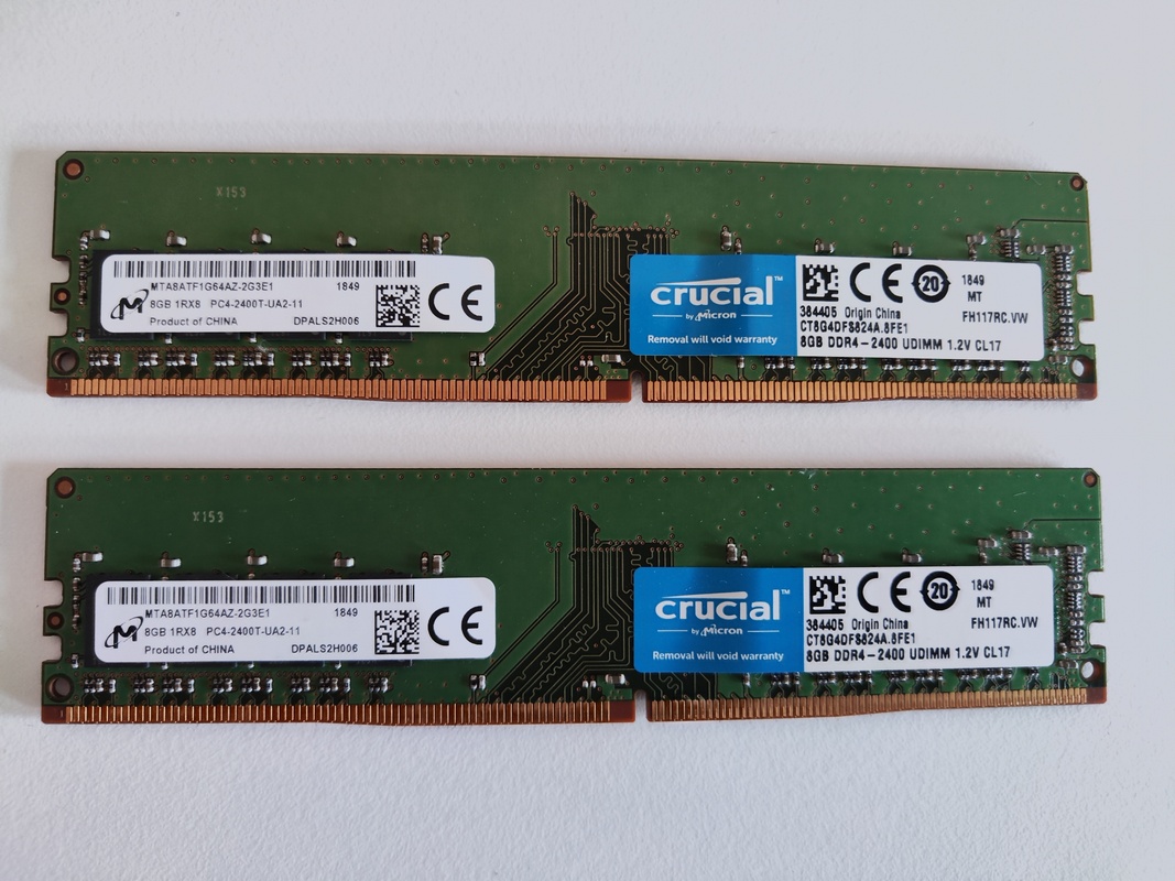 Crucial 16GB DDR4 RAM Kit (2x8GB) 2400MHz CL17 aangeboden - Vraag ...