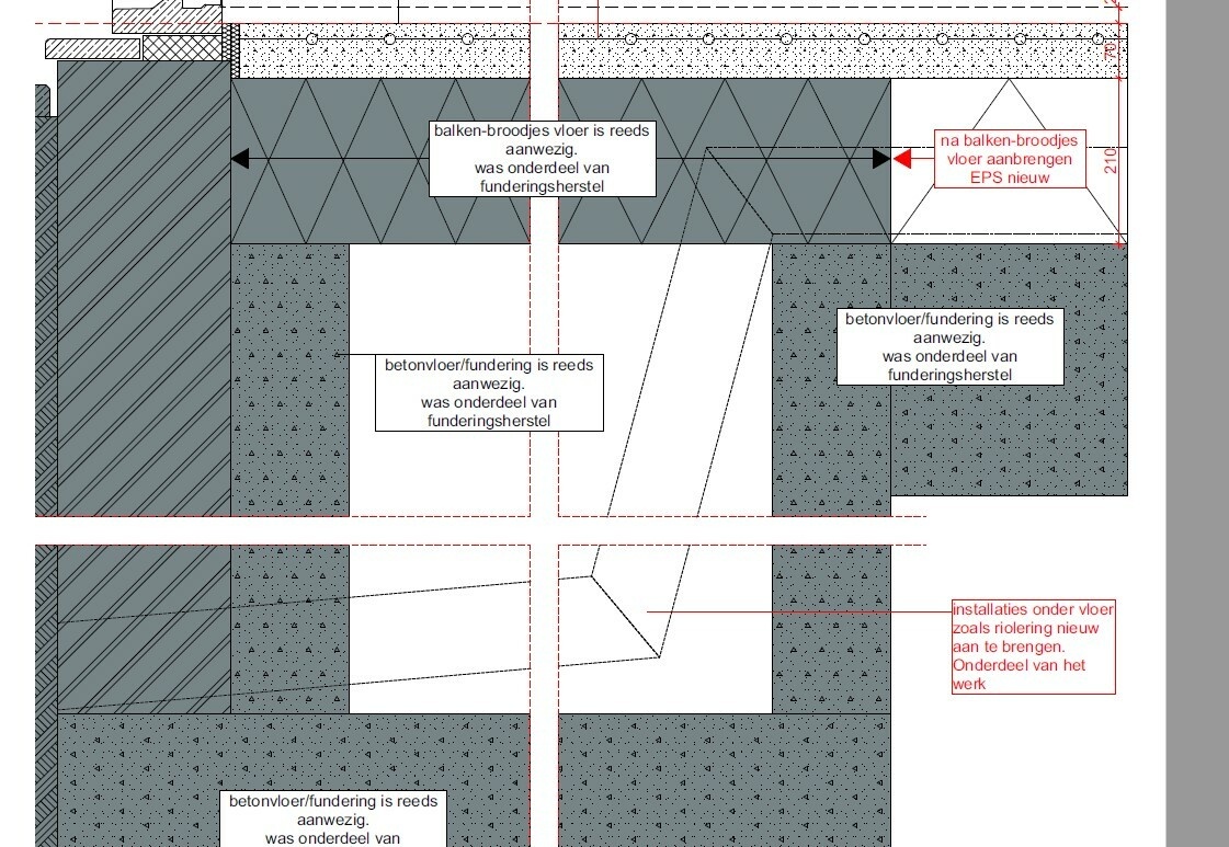 EPS isolatie op betonvloer met leidingen - Bouwen en klussen - GoT