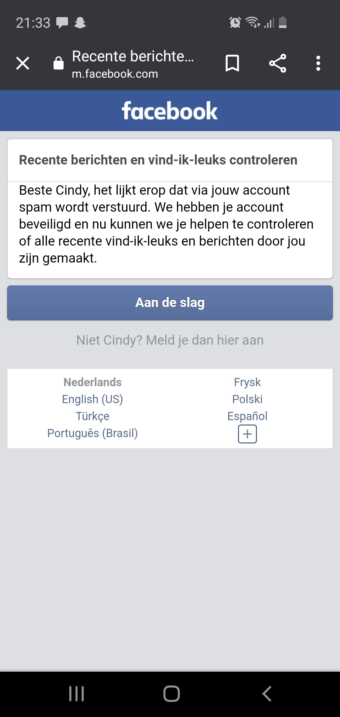 Facebook inlog probleem - Client software algemeen - GoT
