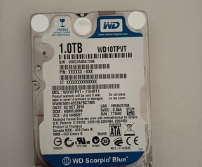 WD Scorpio Blue SATA 3 Gb/s WD10TPVT, 1TB aangeboden - Vraag & Aanbod ...