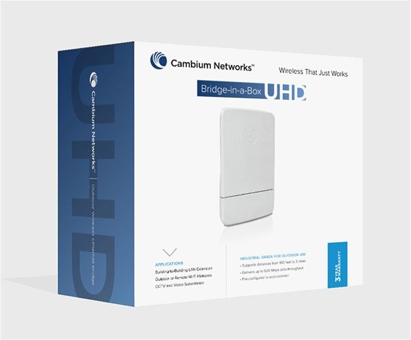 Specificaties van Cambium Networks ePMP Bridge-in-a-Box UHD 5 GHz (EU cord) - Tweakers