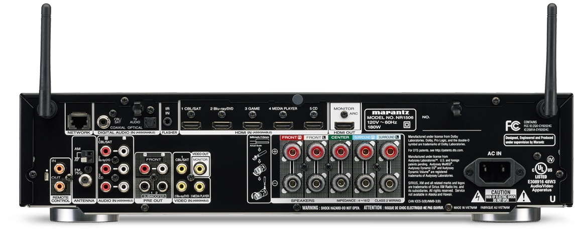 Specificaties van Marantz NR1506 Zilver - Tweakers