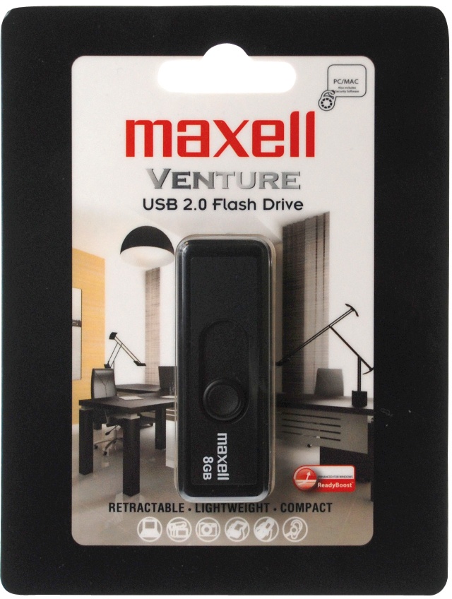 Maxell Venture USB 8GB Zwart - Kenmerken - Tweakers